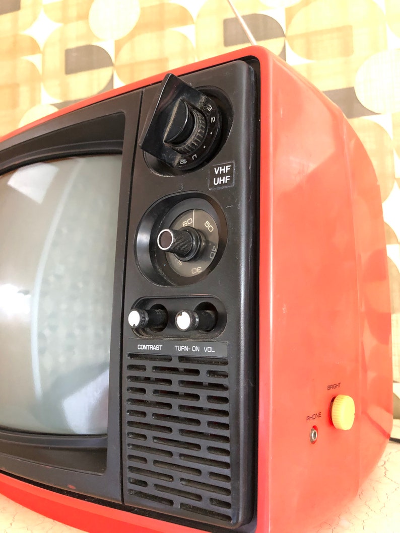Jaren 70 Space Age Tv Rood Cold War Portable AS Audio - Etsy