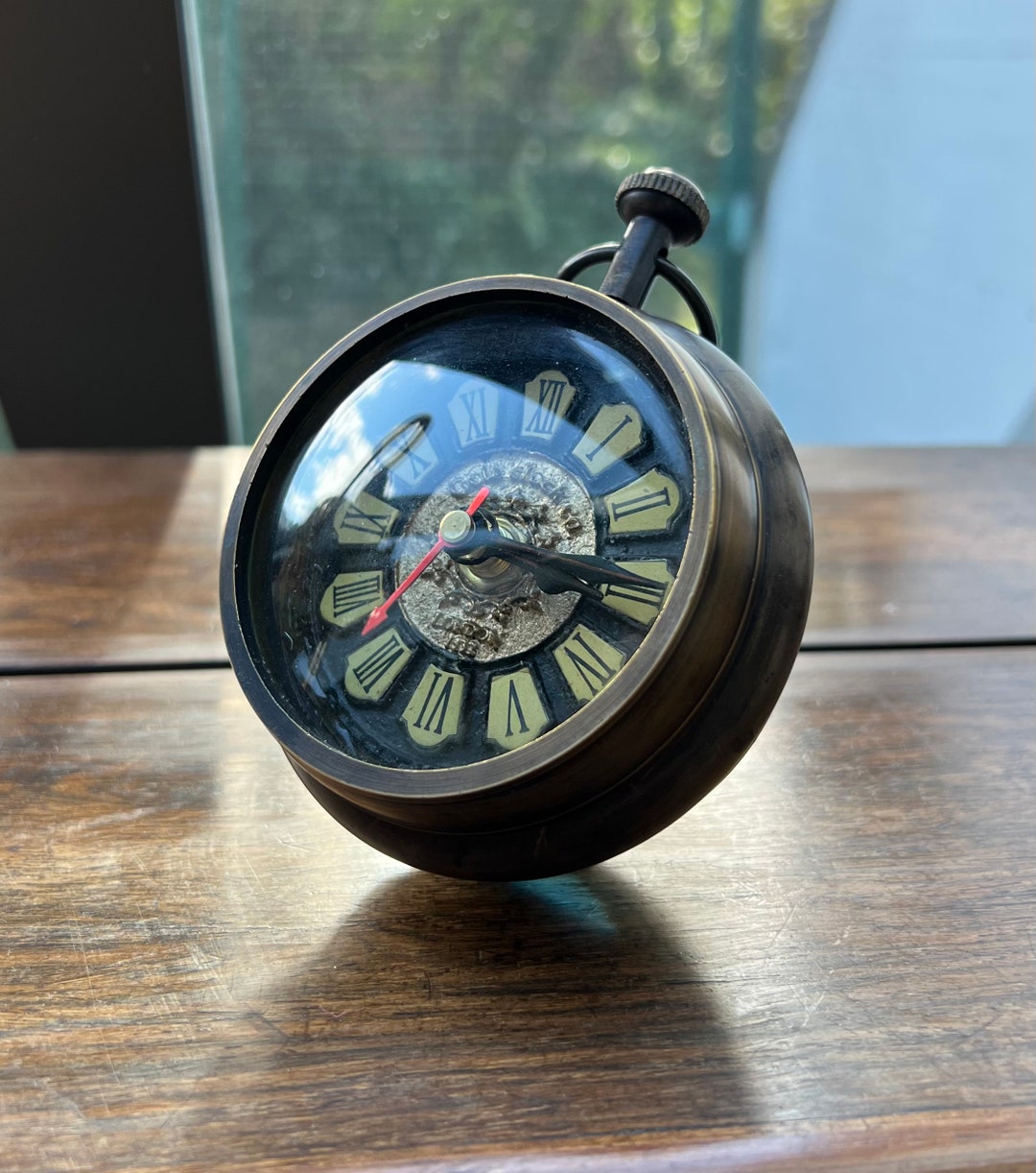 Peculiar Nautical Desk Clock - Globe Clock - Sea Monster or Lucky Charm ...