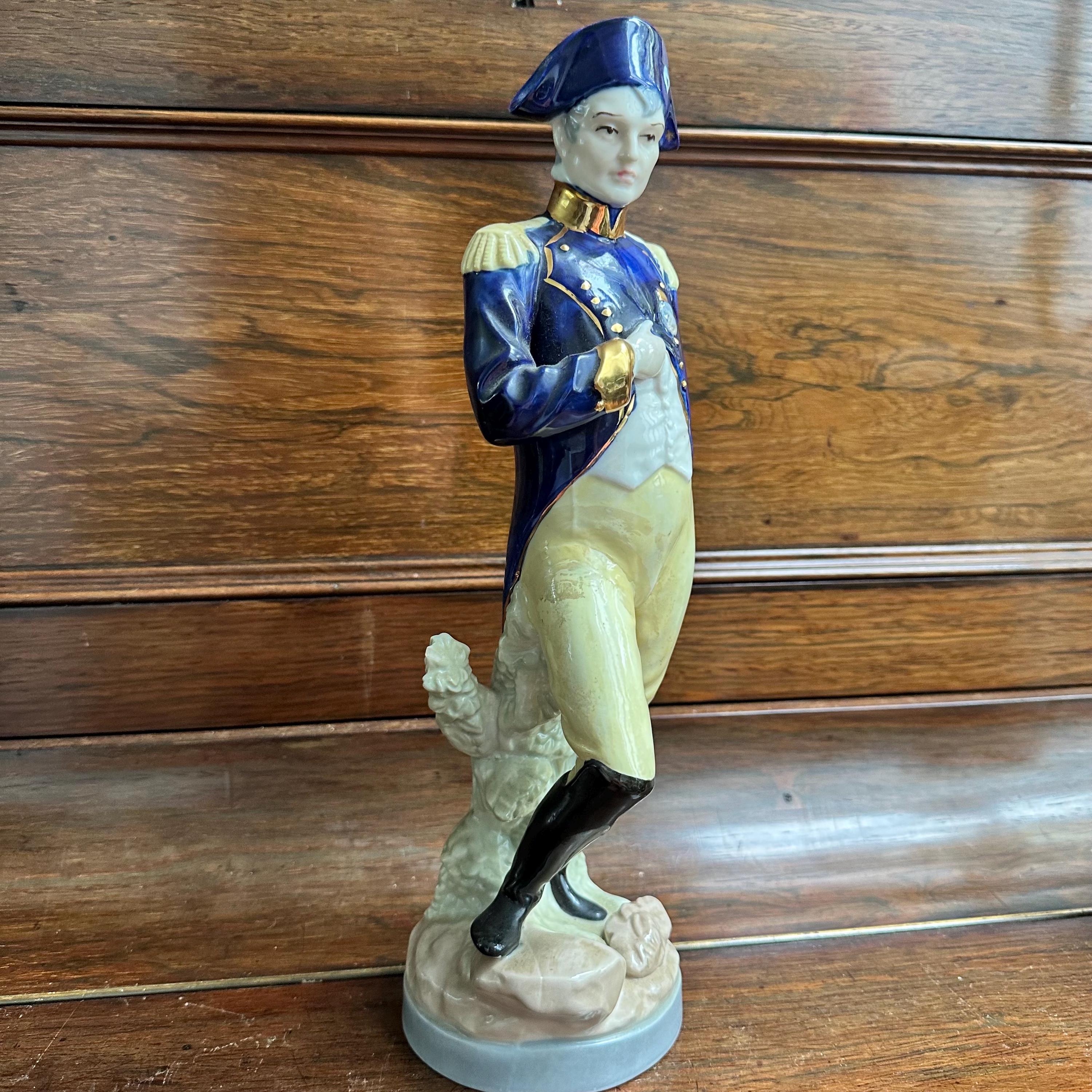 Napoleon Bonaparte - Military Officer Uniform- Porcelain Figurine Blue ...