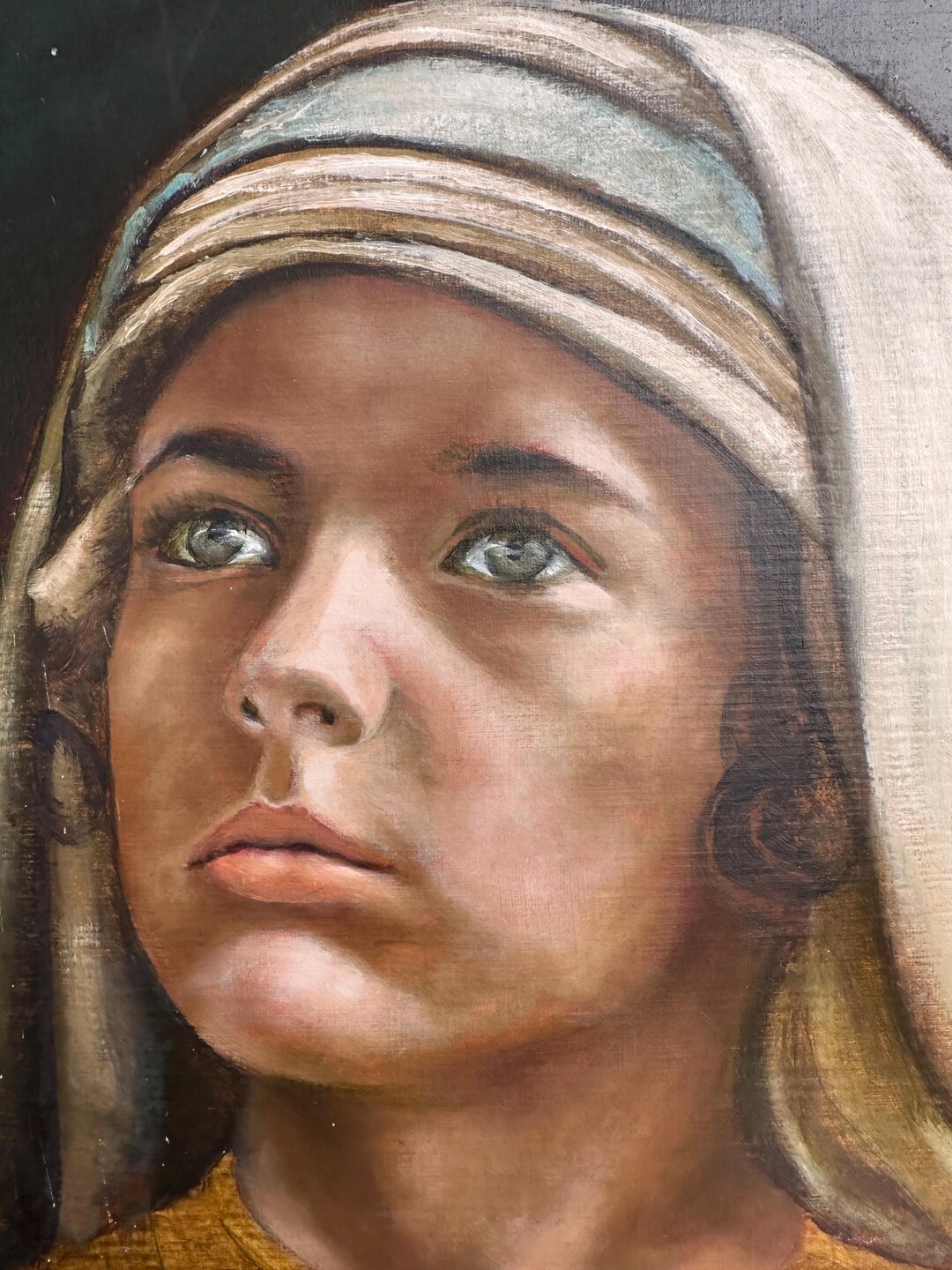 Vintage ALKE Portrait of a Young Jesus | Signed Religious Portrait ...