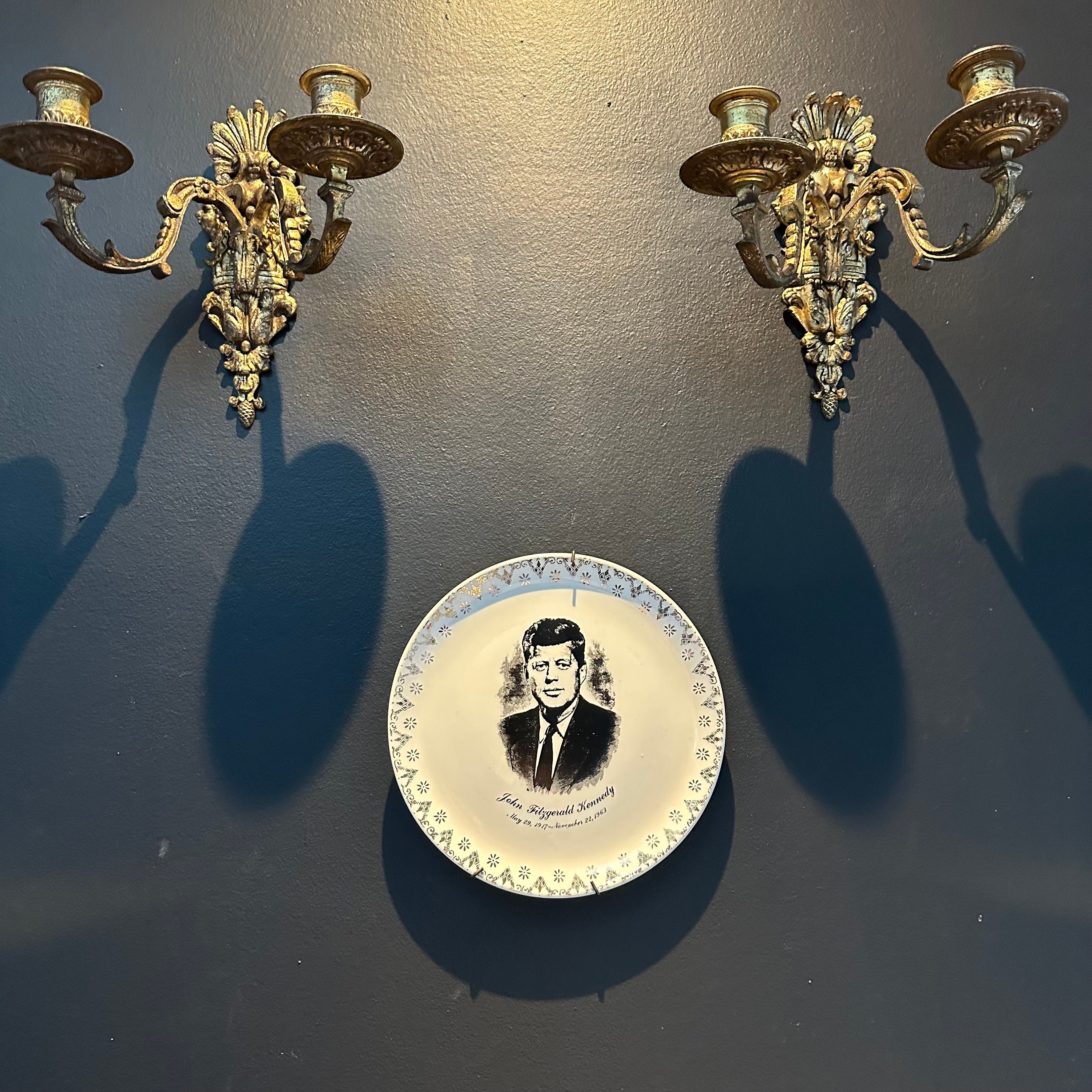 JFK Vintage Memorial Plate 1963 Wall Decoration Tribute - Etsy