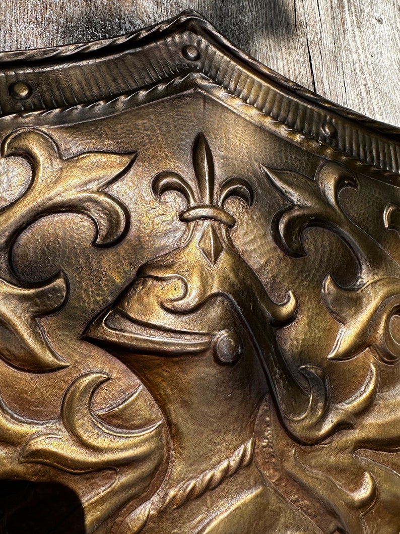 Vintage French Shield Knight in Shining Armour Brass Wall Decoration ...