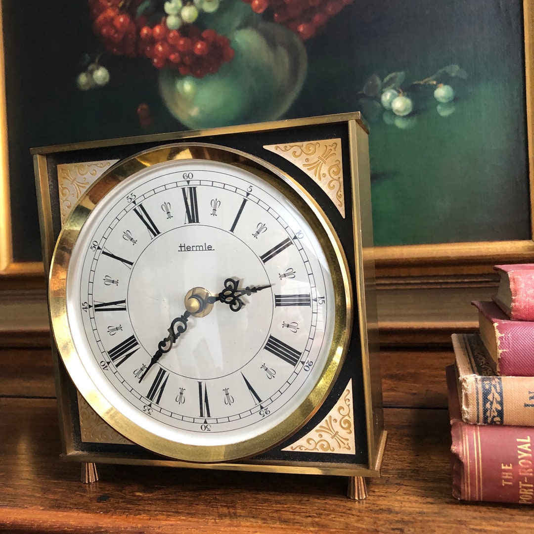 Superb Vintage Hermlé Clock 50s Desk Clock Collector's Item Luxury Gift ...