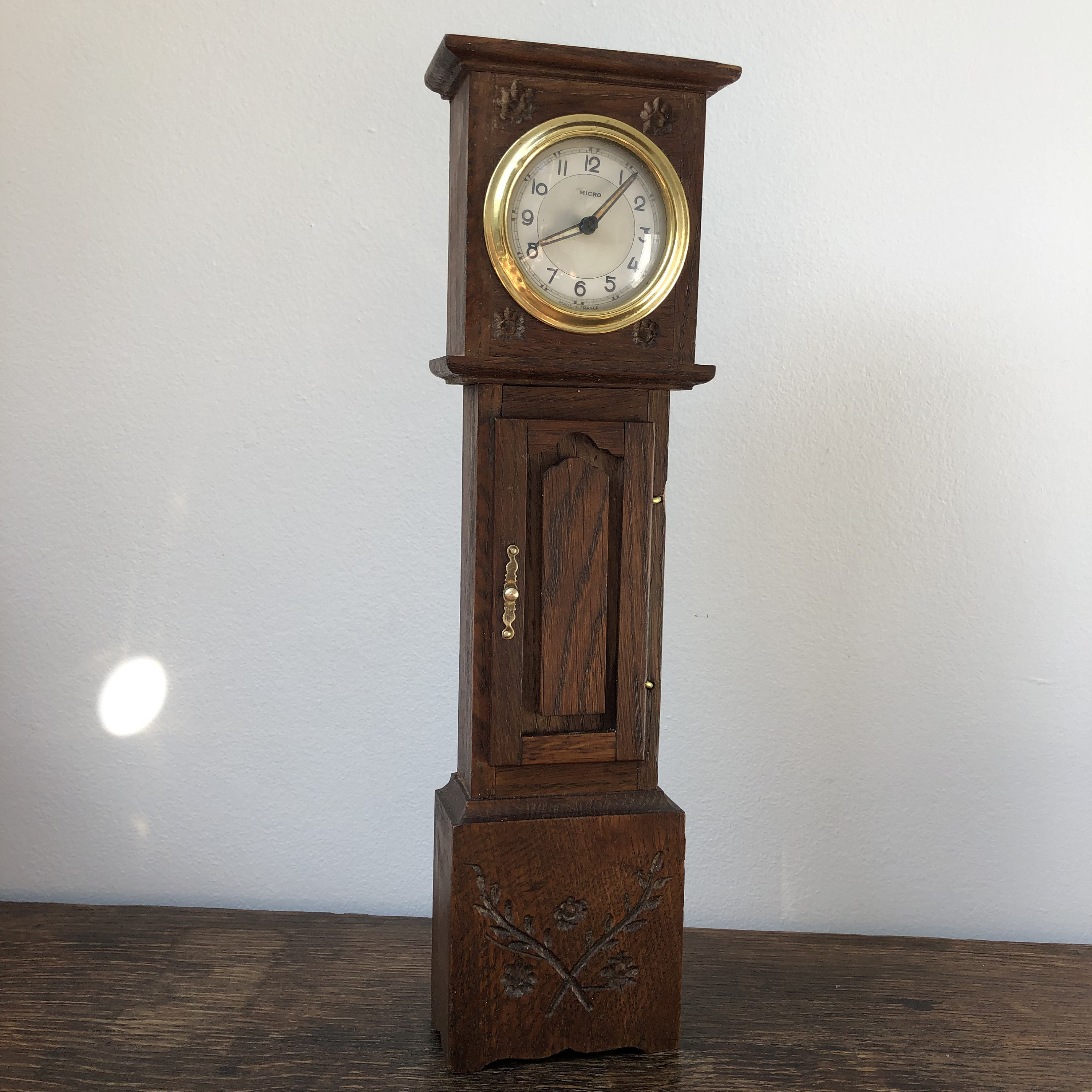 Cute Vintage Miniature Grandfather Clock Vintage Mechanical - Etsy