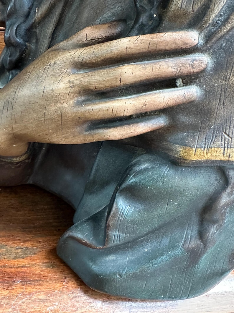 Antique Mater Dolorosa Bust – Virgin Mary Sculpture, French Devotional ...