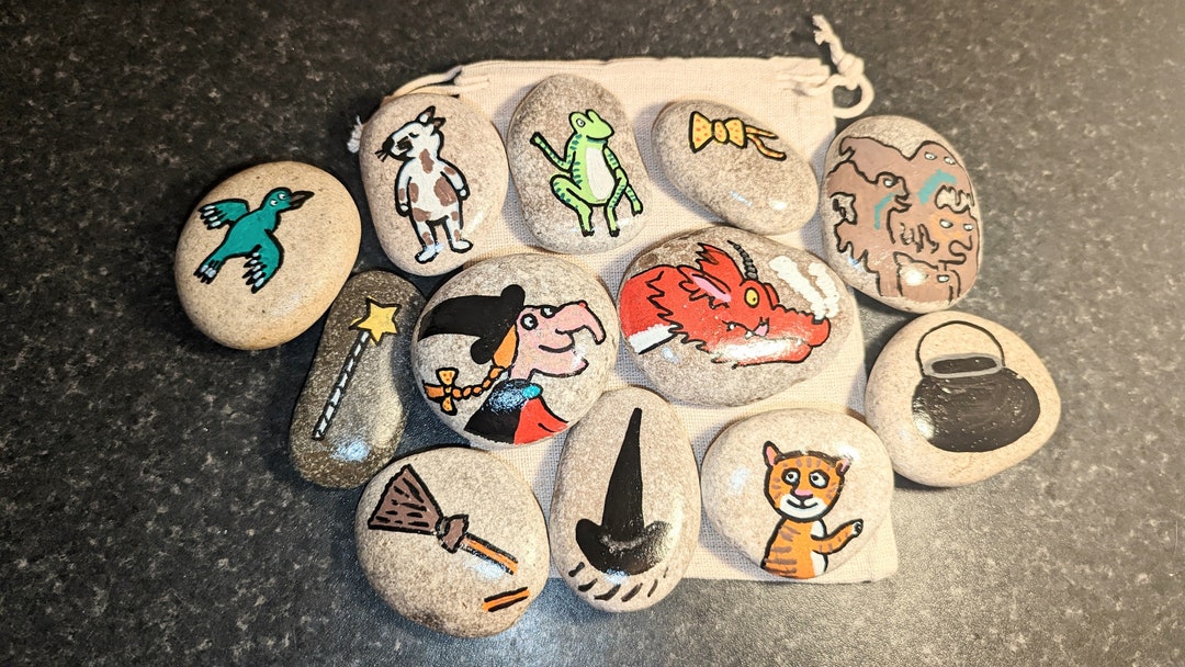 Room on the Broom Hand Painted Story Stones Julia Donaldson - Etsy UK