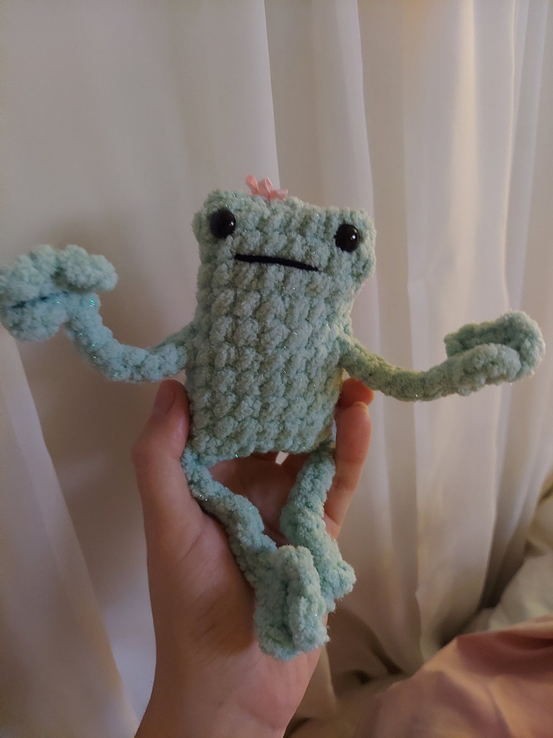 Pastel Sparkle Frog Large - Etsy