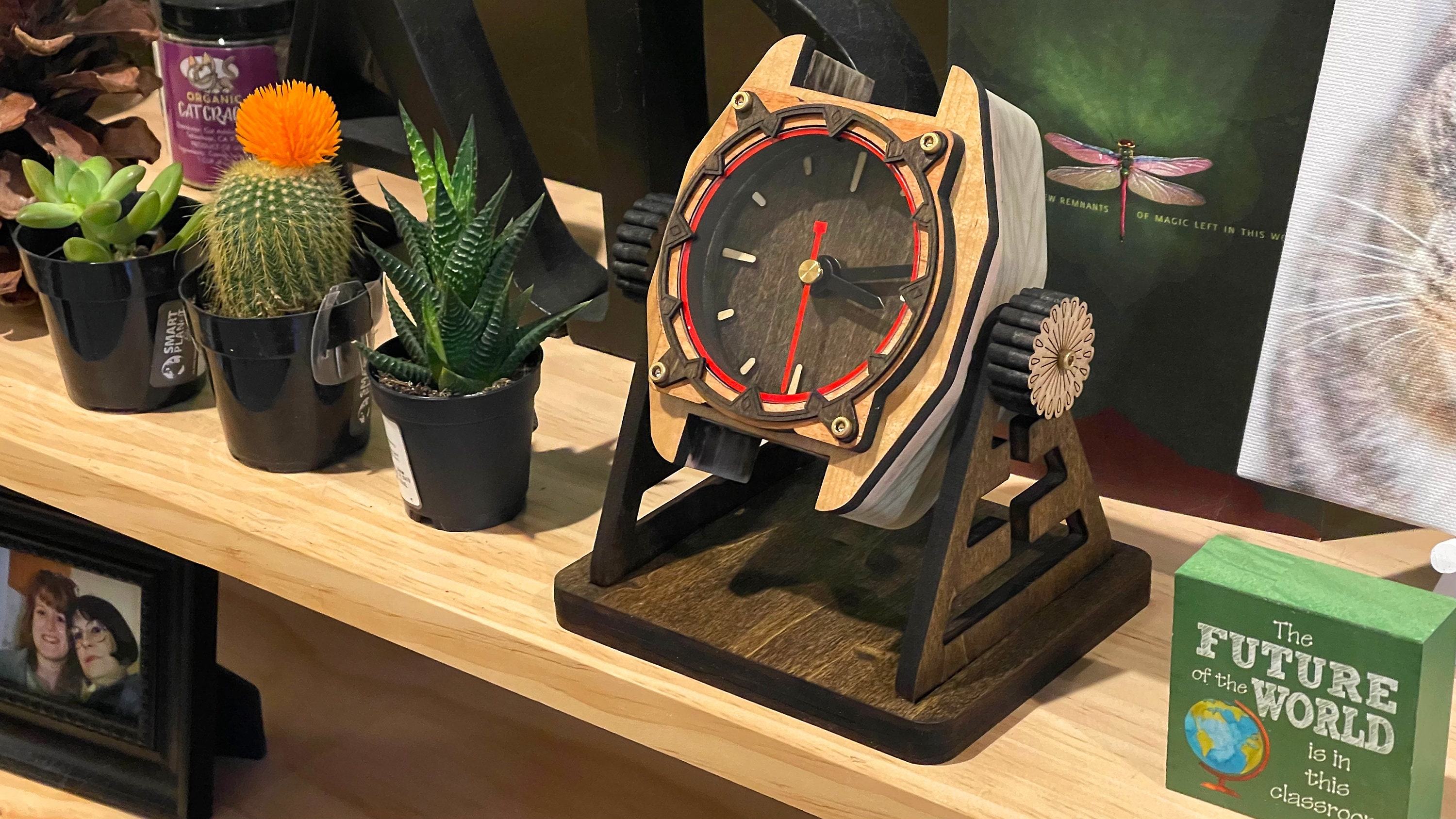 Stunning Wooden Desk Clock/watch Svg, Dfx Ai Laser Cut Files. for ...