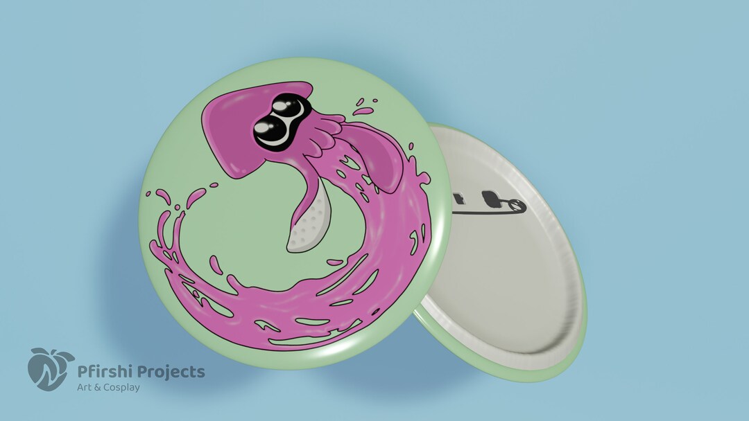 Squid Splatoon Cute Pin/button Badge - Etsy