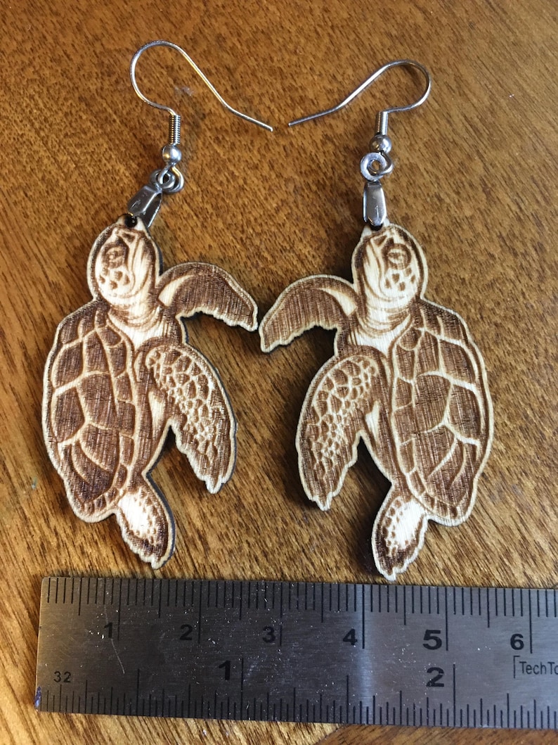 SVG Laser Cut Turtle Earrings SVG Only - Etsy