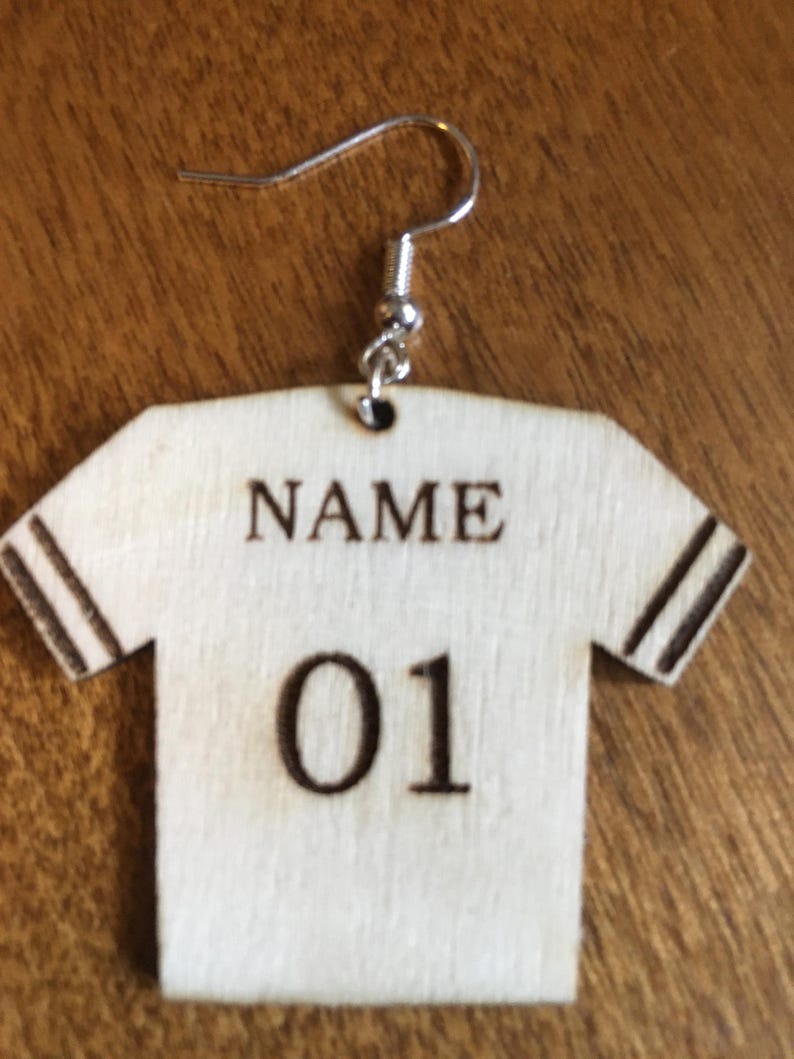 SVG - Football Jersey Laser Cut Earrings - SVG Only - Etsy