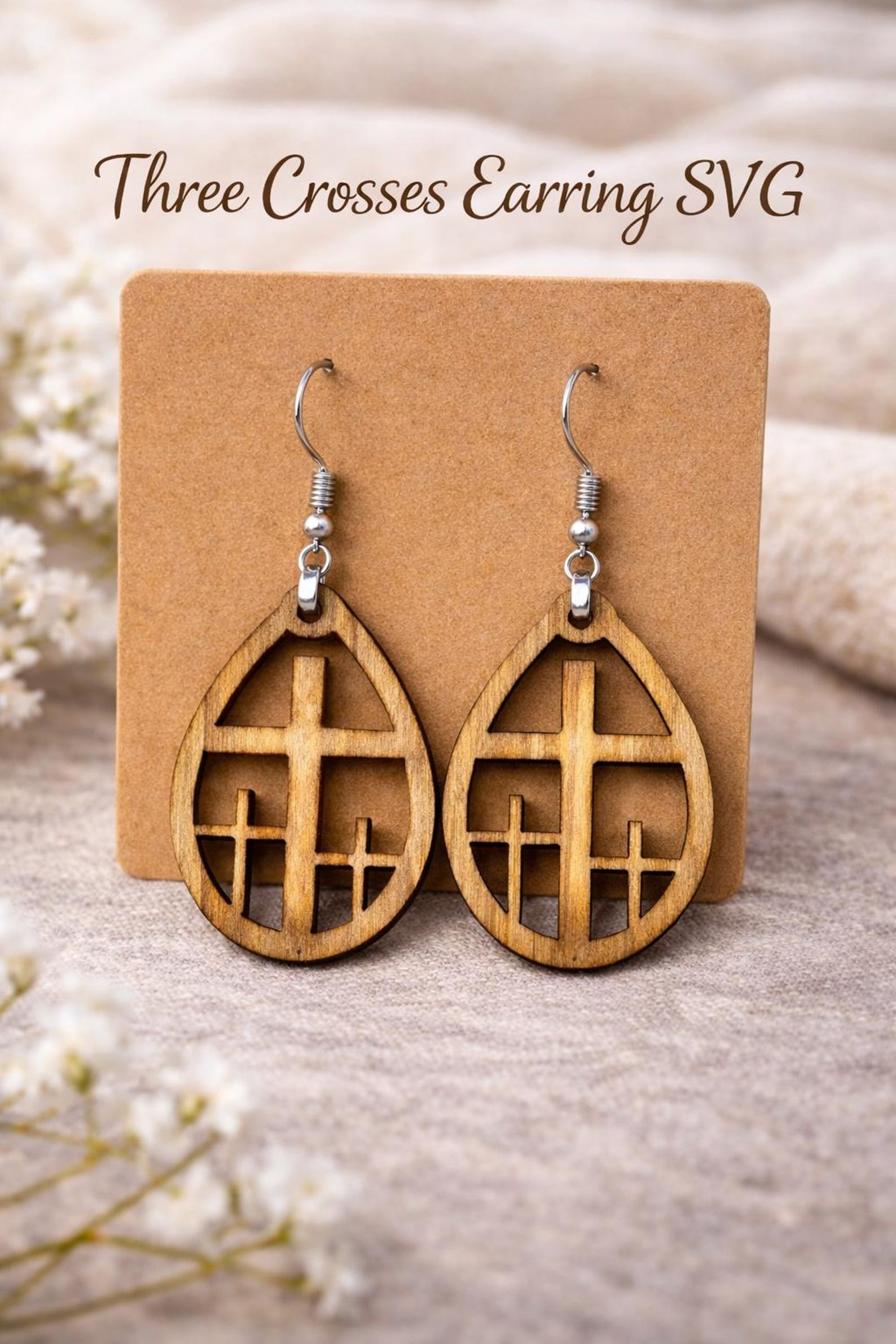 SVG- Three Crosses Laser Cut Earring Svg- SVG Only - Etsy