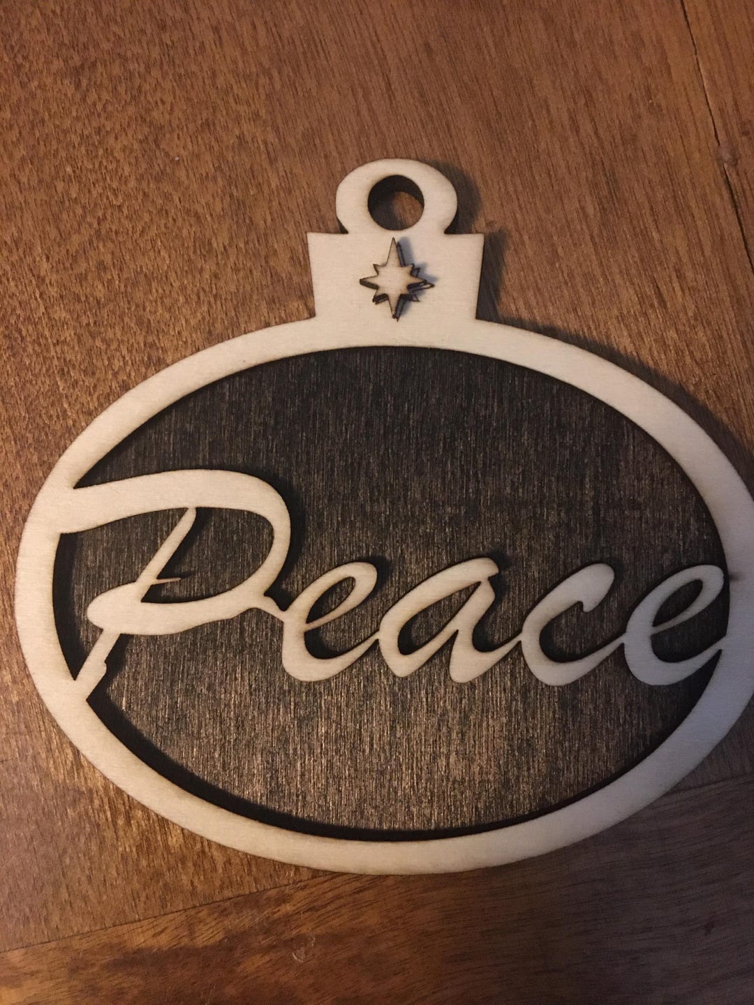 SVG Two Layer Laser Cut Ornament With peace SVG Only - Etsy