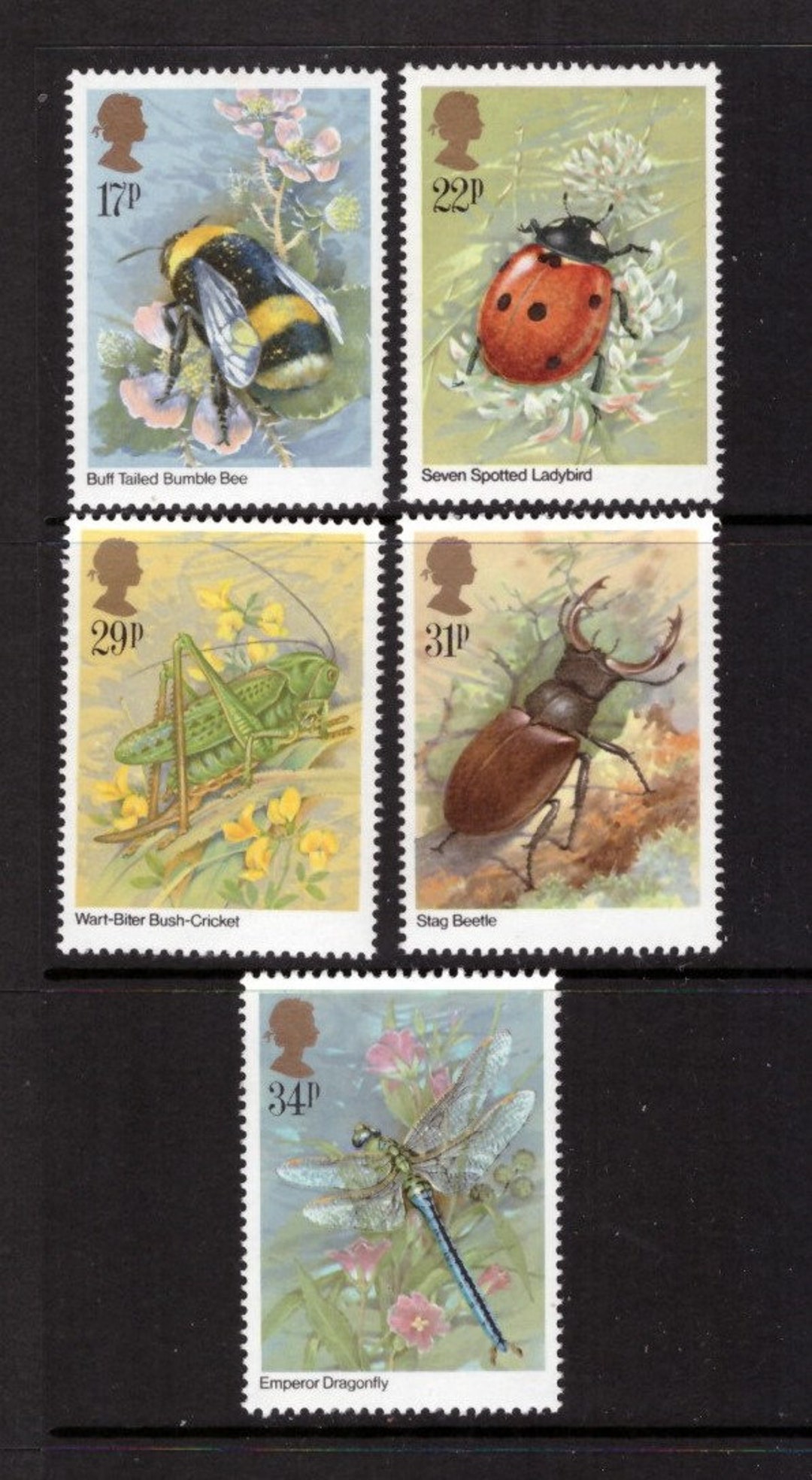 Great Britain GB 1985 Insects Nature Full Set MNH Mint Stamps ...