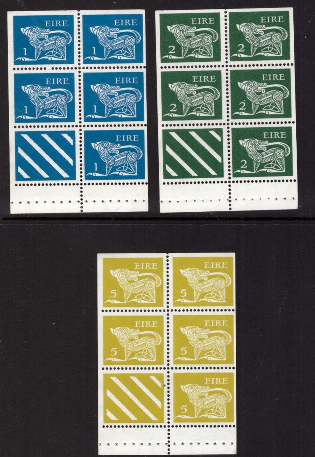 Ireland 1975 Booklet Panes Mint Stamps for Collecting/mail Art/collage ...
