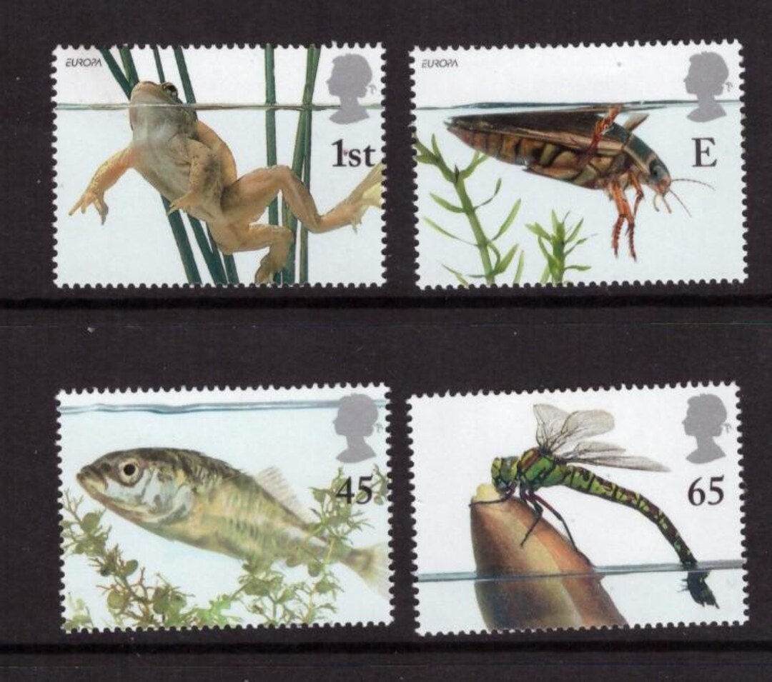 Great Britain 2001 Nature Pond Life Set Mint MNH Stamps for Collecting ...