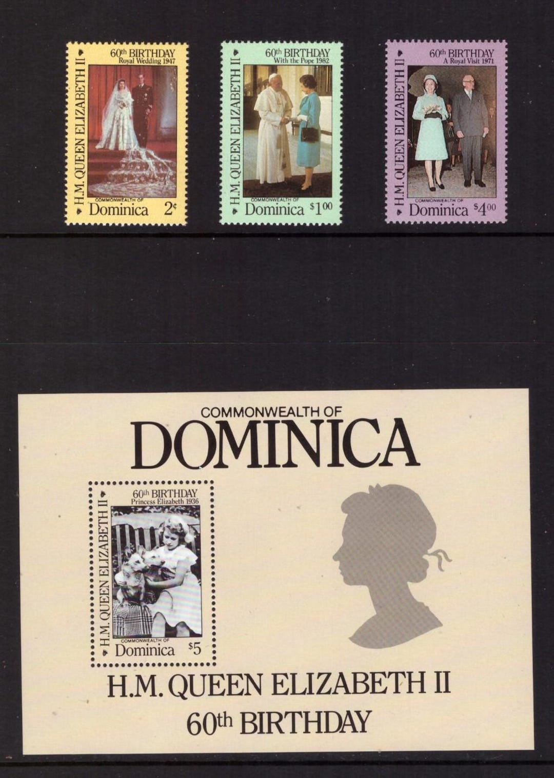 Dominica 1986 Queen Elizabeth II Set Mint Stamps for Collecting/craft ...