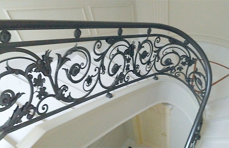 Custom Forged Railings for Stairs Classic Style Wrought Iron - Etsy