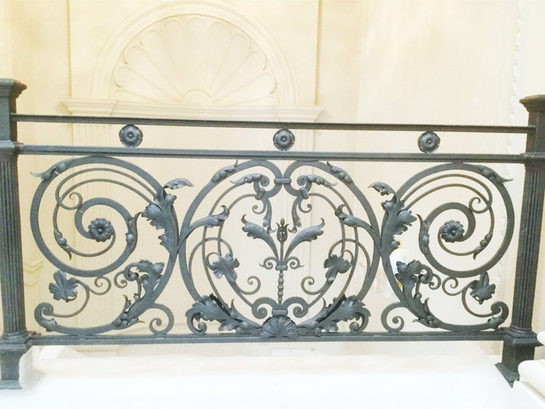 Custom Forged Railings for Stairs, Wrought Iron Railings Classic Style ...