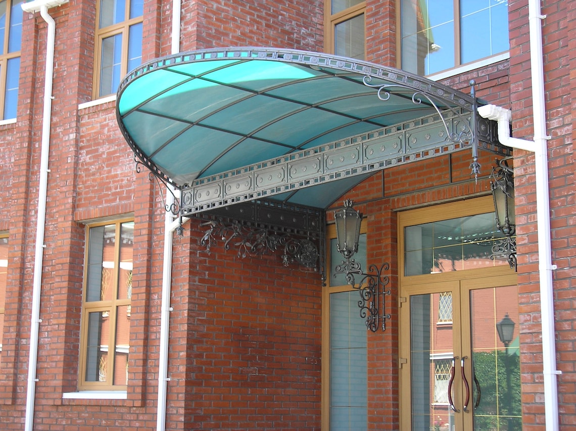 Wrought Iron Entrance Visors Forged Awnings - Etsy UK