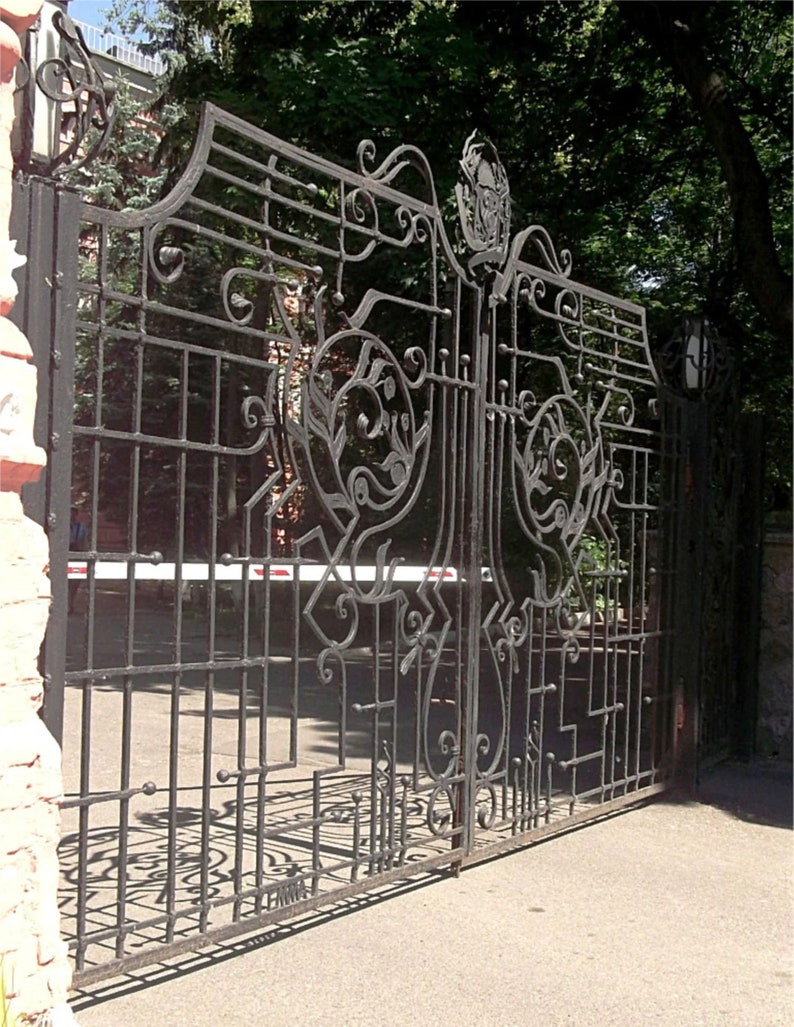 Custom Wrought Iron Gates Outdoor, Forged Gates, Unique Handmade ...