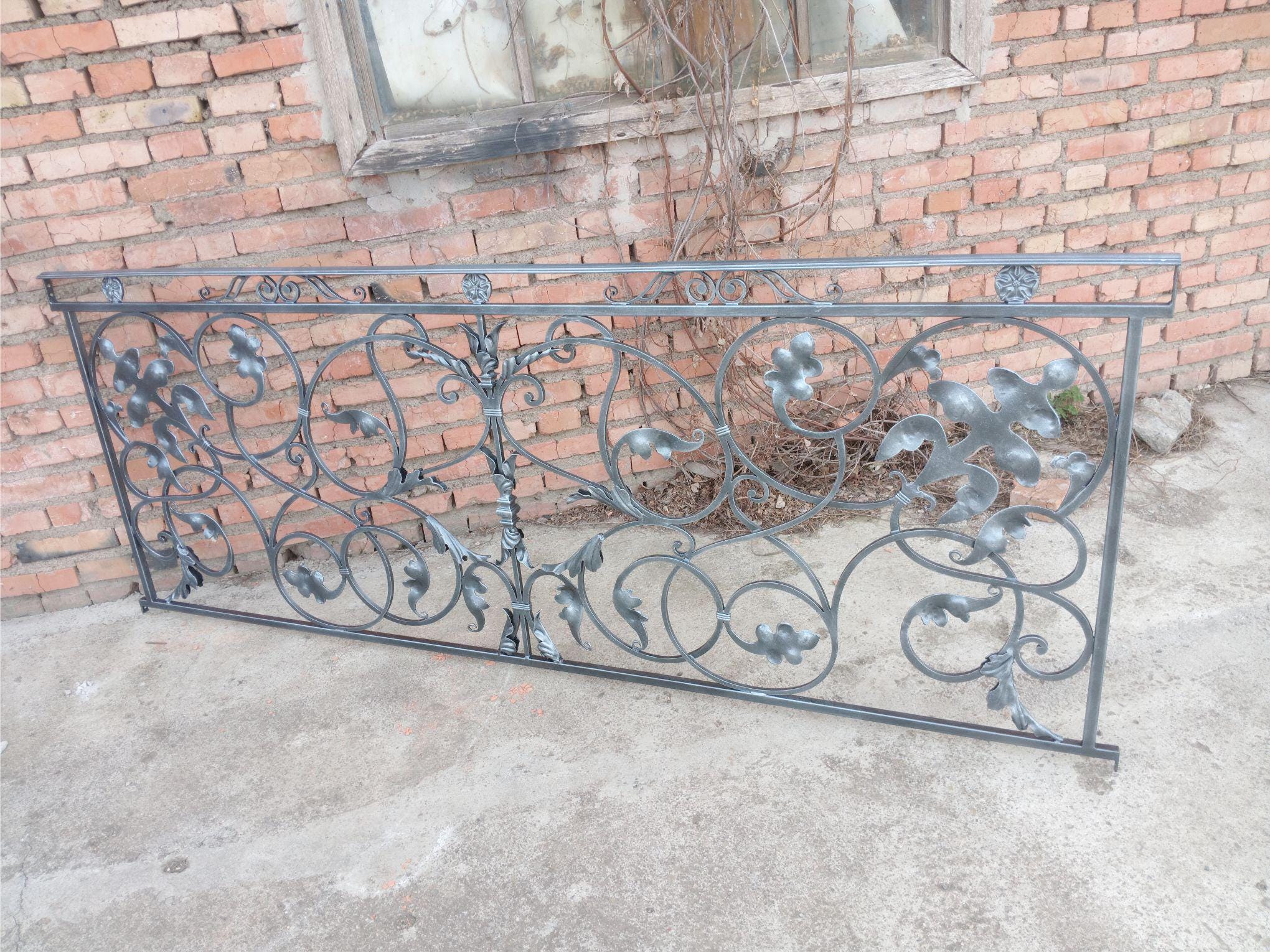 Custom Wrought Iron Balcony Railings, Forged Balcony Railings, Metal ...