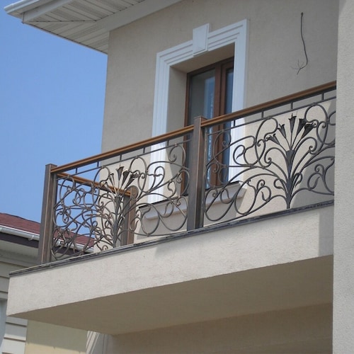 Custom Wrought Iron Balcony Railings Forged Balcony Railings - Etsy