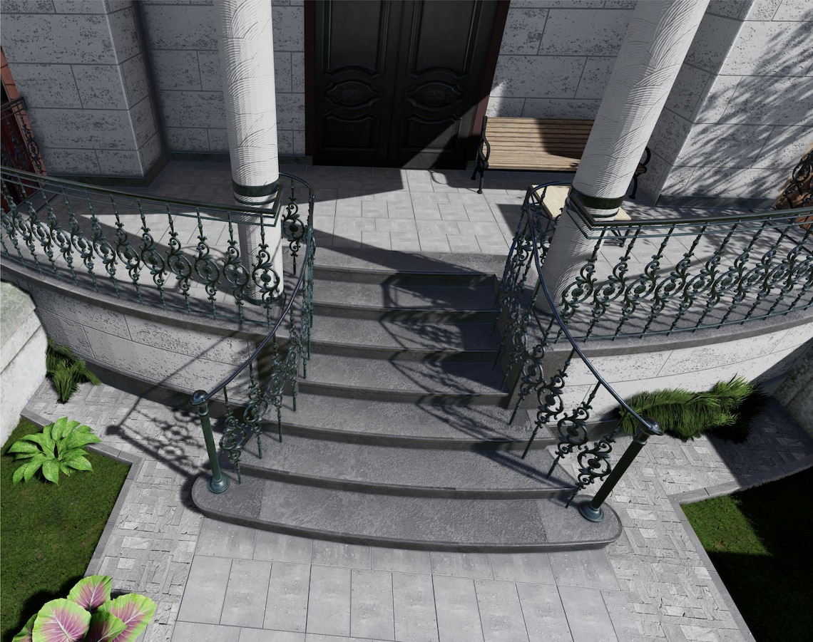 Custom Wrought Iron Balusters, Wrought Iron Stair Railing, Artistic ...