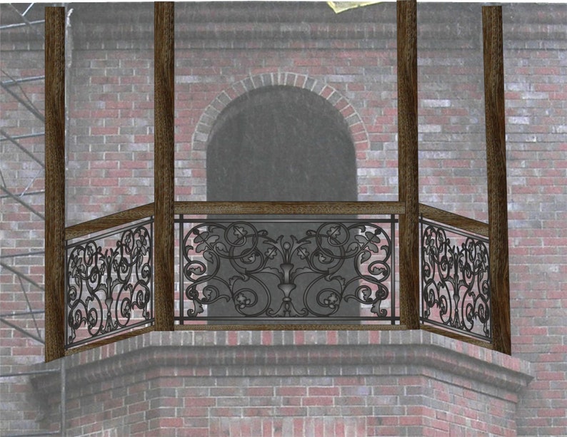 Custom Wrought Iron Balcony Railings, Forged Balcony Railings, Metal ...