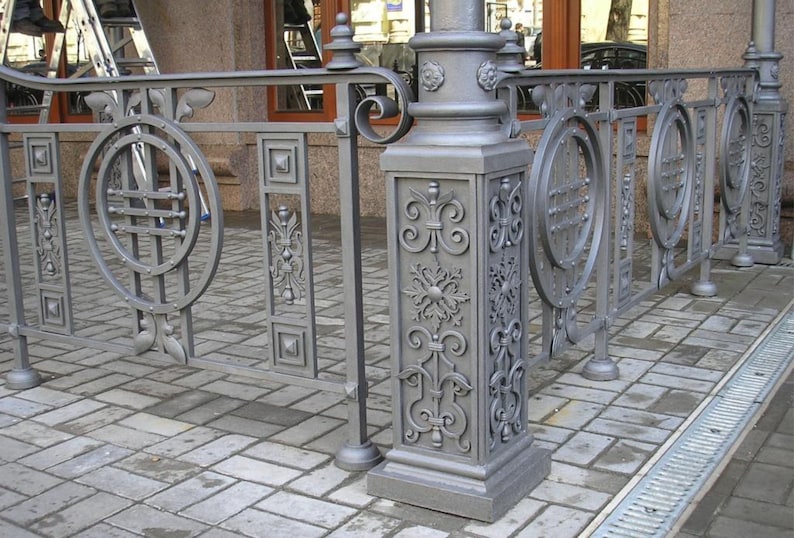Custom Wrought Iron Balcony Railings, Forged Stair Railing, Wrought ...