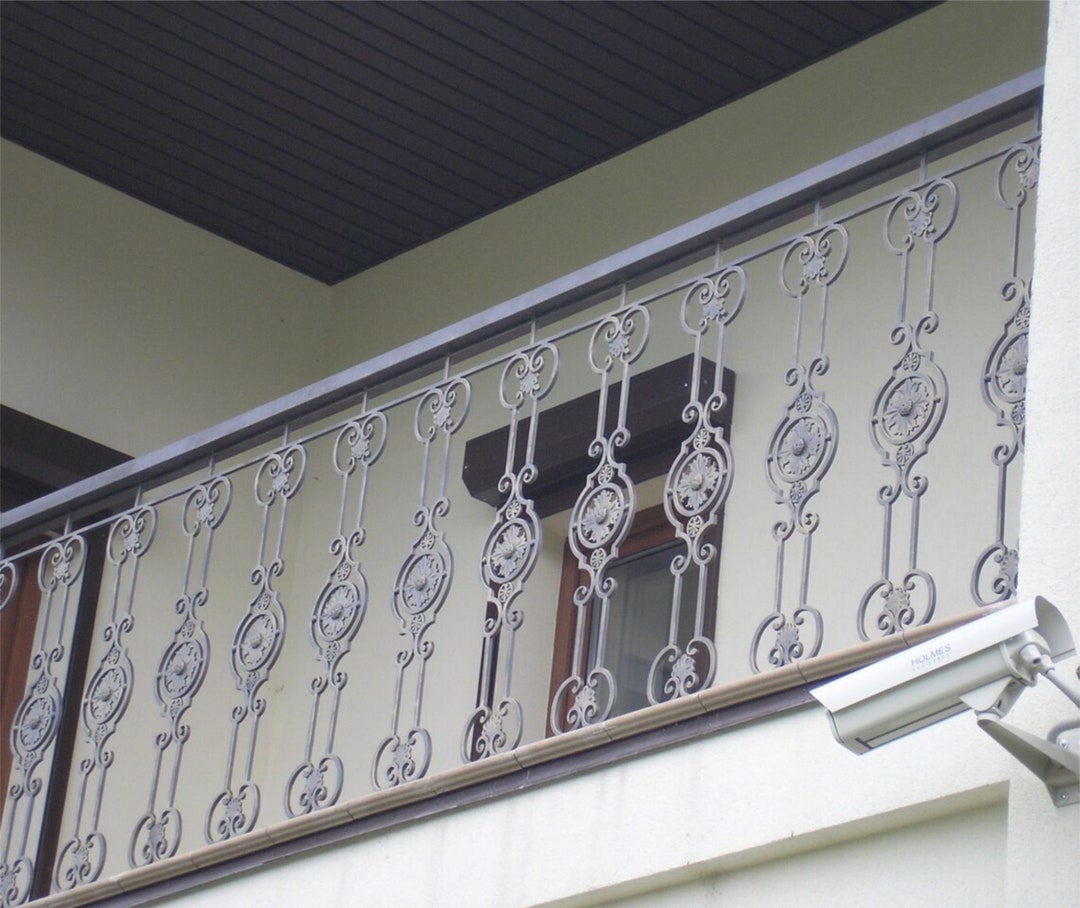 Custom Wrought Iron Balcony Railings, Forged Balcony Railings, Metal ...