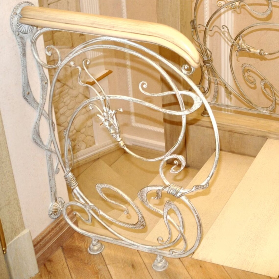 Forged Railings for Stairs, Wrought Iron Railings, Custom Metal Railing ...