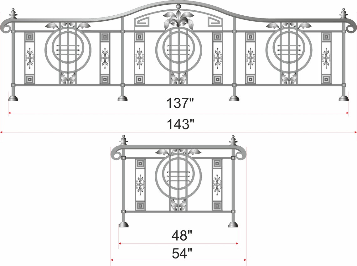 Custom Wrought Iron Balcony Railings, Forged Stair Railing, Wrought ...