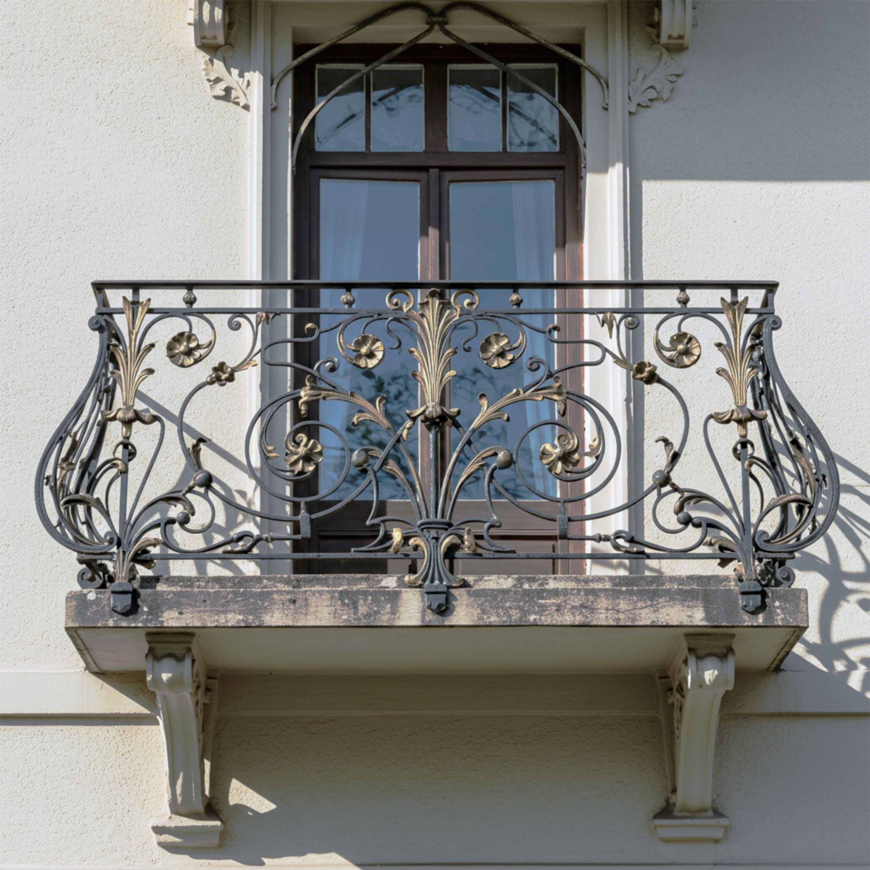 Forged Wrought Iron Balcony Railing, Custom Design, Price per Linear ...