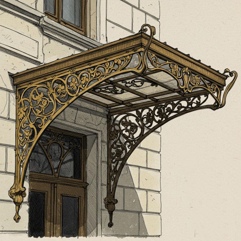 Modern Wrought Iron Canopies. Stunningly Beautiful Options for Forged ...