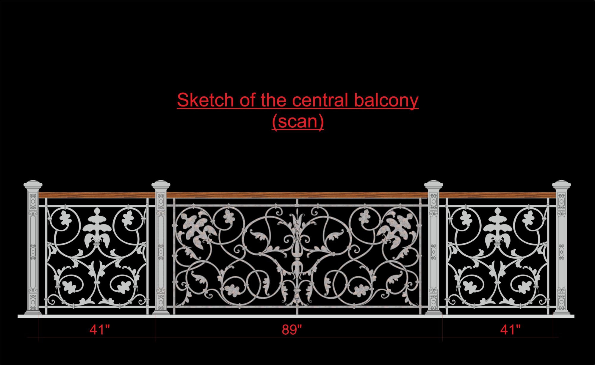 Custom Wrought Iron Balcony Railings, Forged Balcony Railings, Metal ...