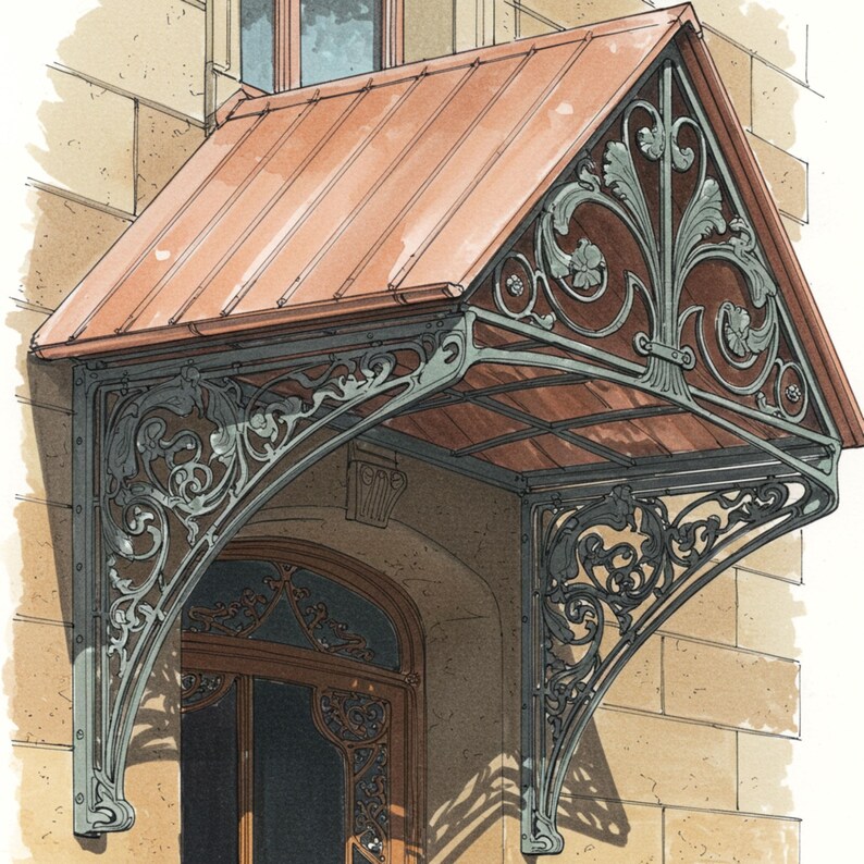Modern Wrought Iron Canopies. Stunningly Beautiful Options for Forged ...