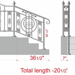 Custom Wrought Iron Balcony Railings, Forged Stair Railing, Wrought ...
