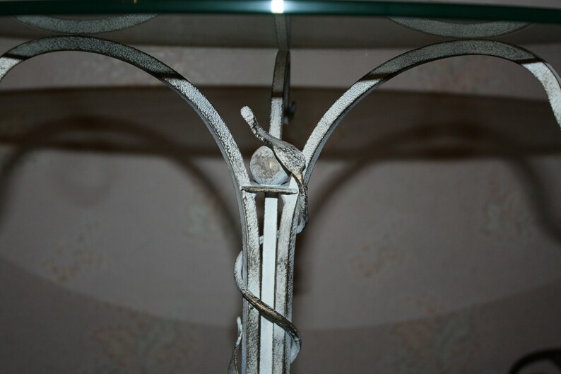 Hand Forged Table , Wrought Iron Table , Garden Table , Unique Table ...