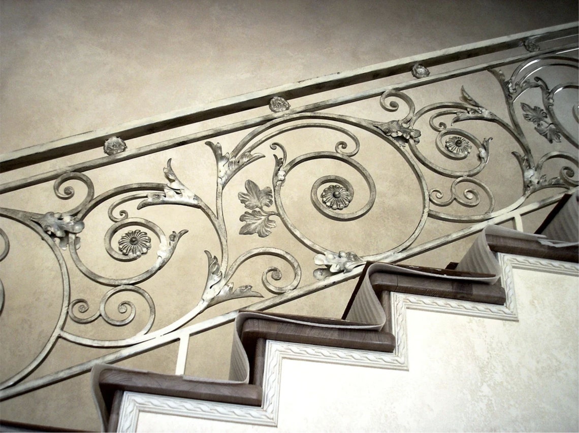Custom Forged Railings for Stairs Wrought Iron Railings - Etsy