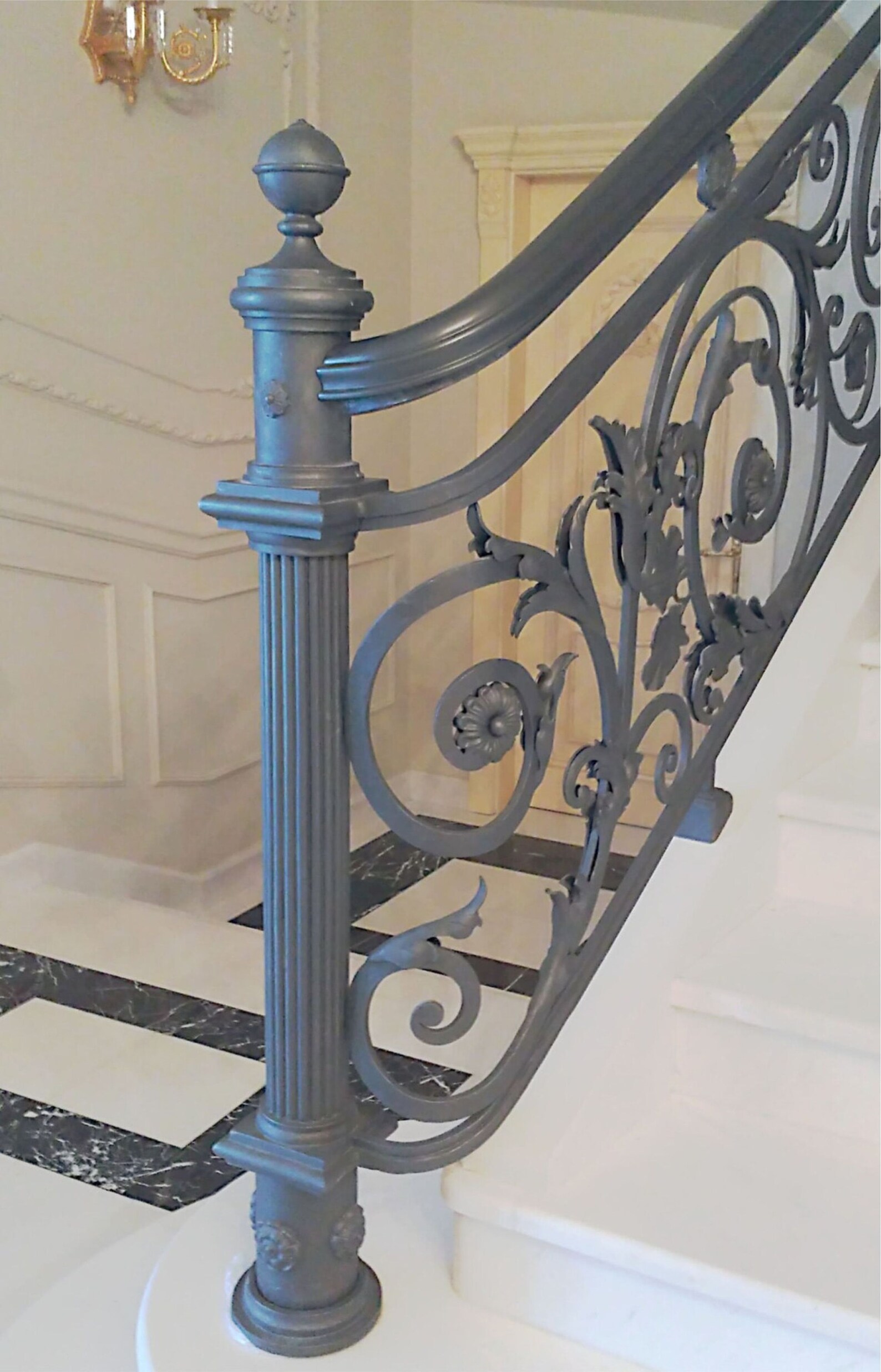 Custom Forged Railings for Stairs Classic Style, Wrought Iron Railings ...