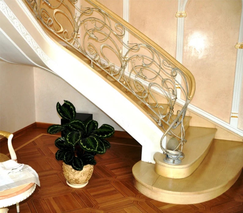 Forged Railings for Stairs, Wrought Iron Railings, Custom Metal Railing ...