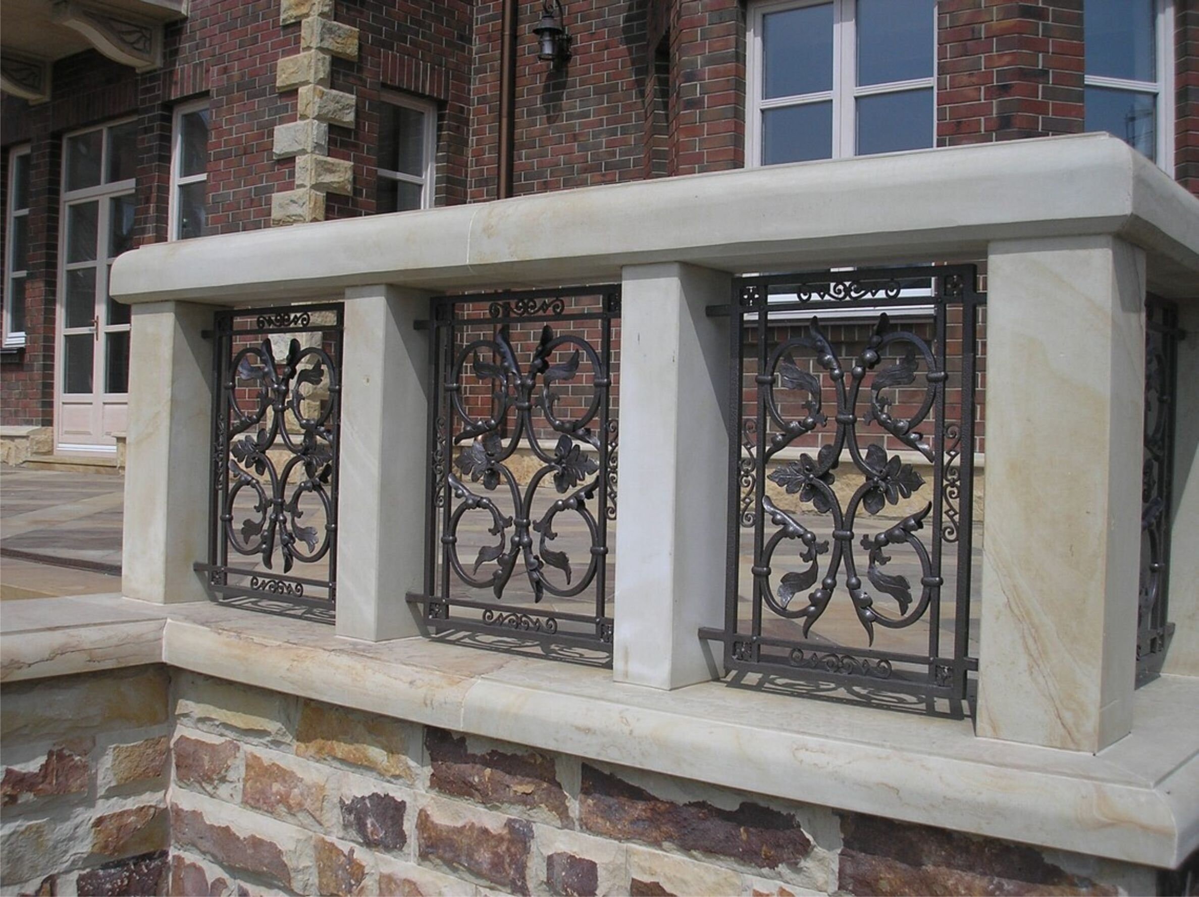 Custom Wrought Iron Balcony Railings, Forged Balcony Railings, Metal ...