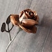 Hand Forged Copper Rose, Stainless Steel Stem - Eternal Metal Flower - Etsy
