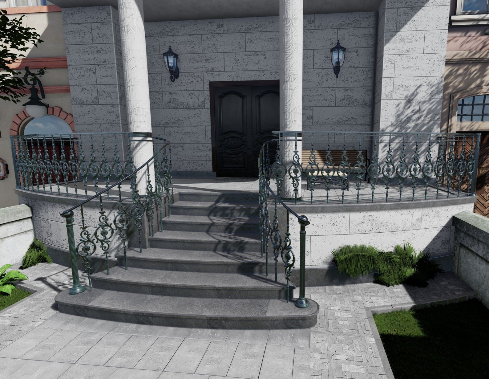 Custom Wrought Iron Balusters, Wrought Iron Stair Railing, Artistic ...