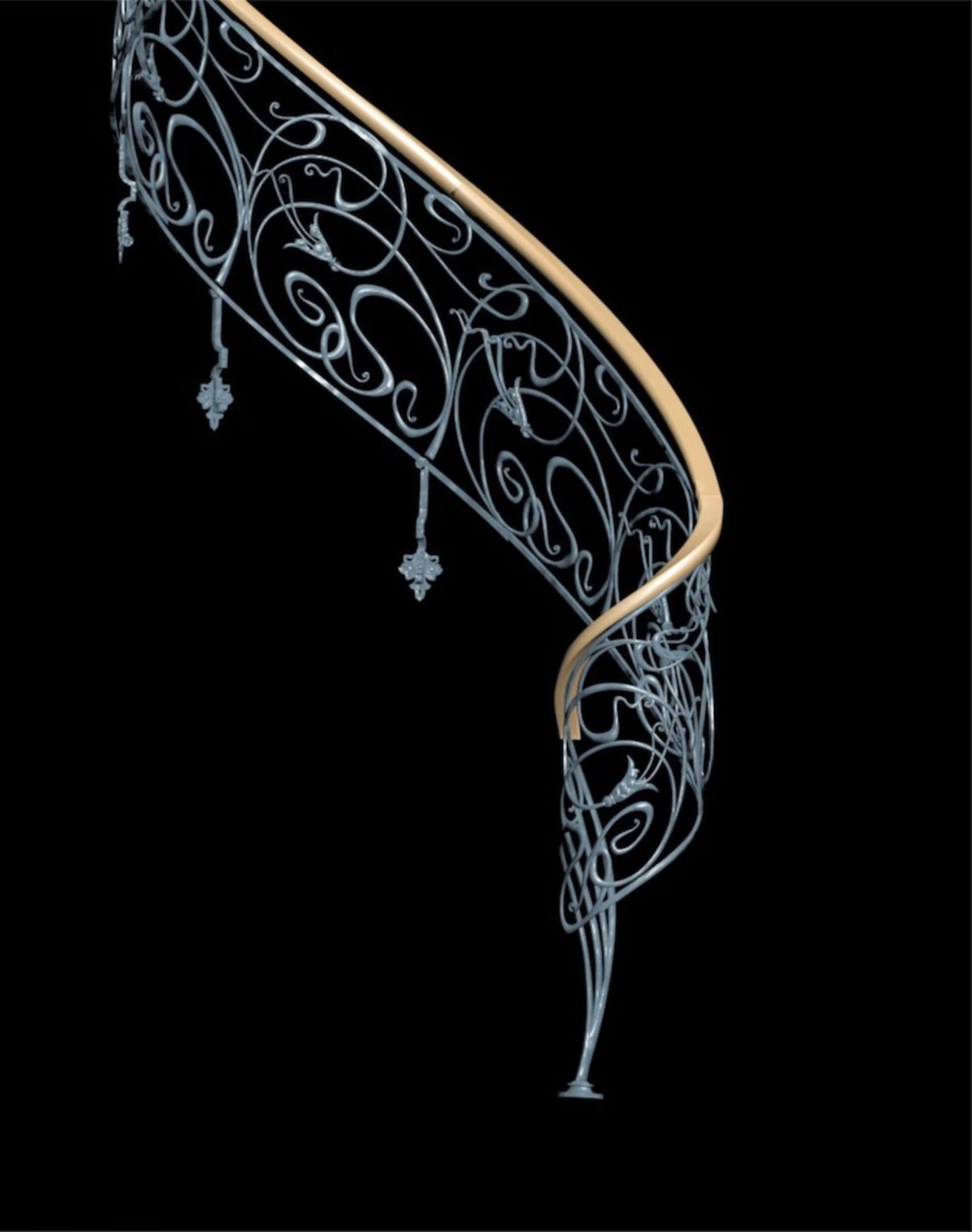 Forged Railings for Stairs, Wrought Iron Railings, Custom Metal Railing ...