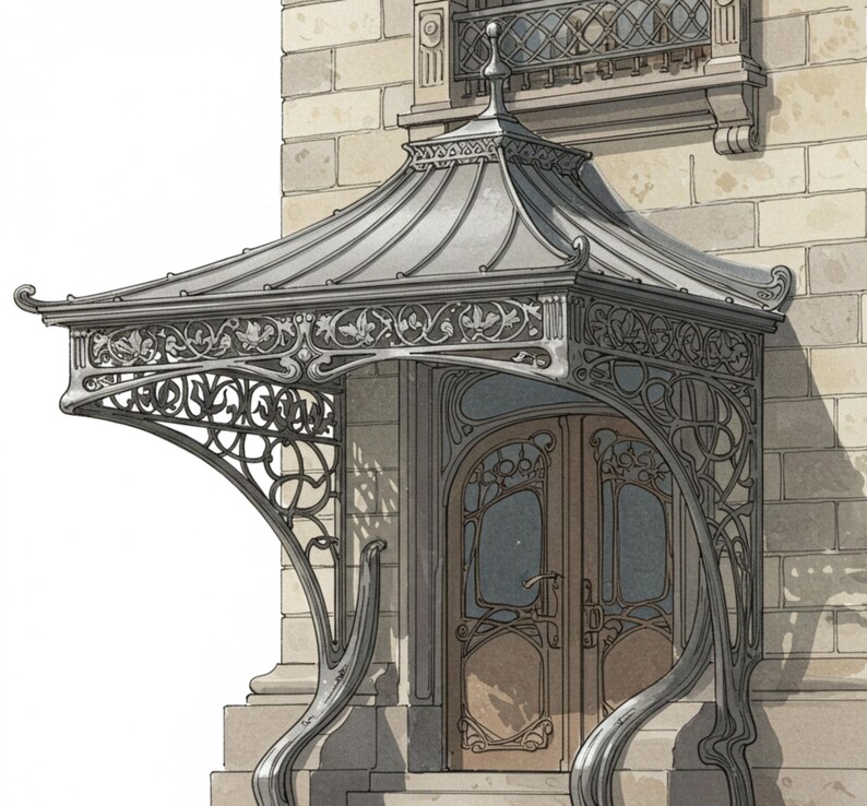 Modern Wrought Iron Canopies. Stunningly Beautiful Options for Forged ...