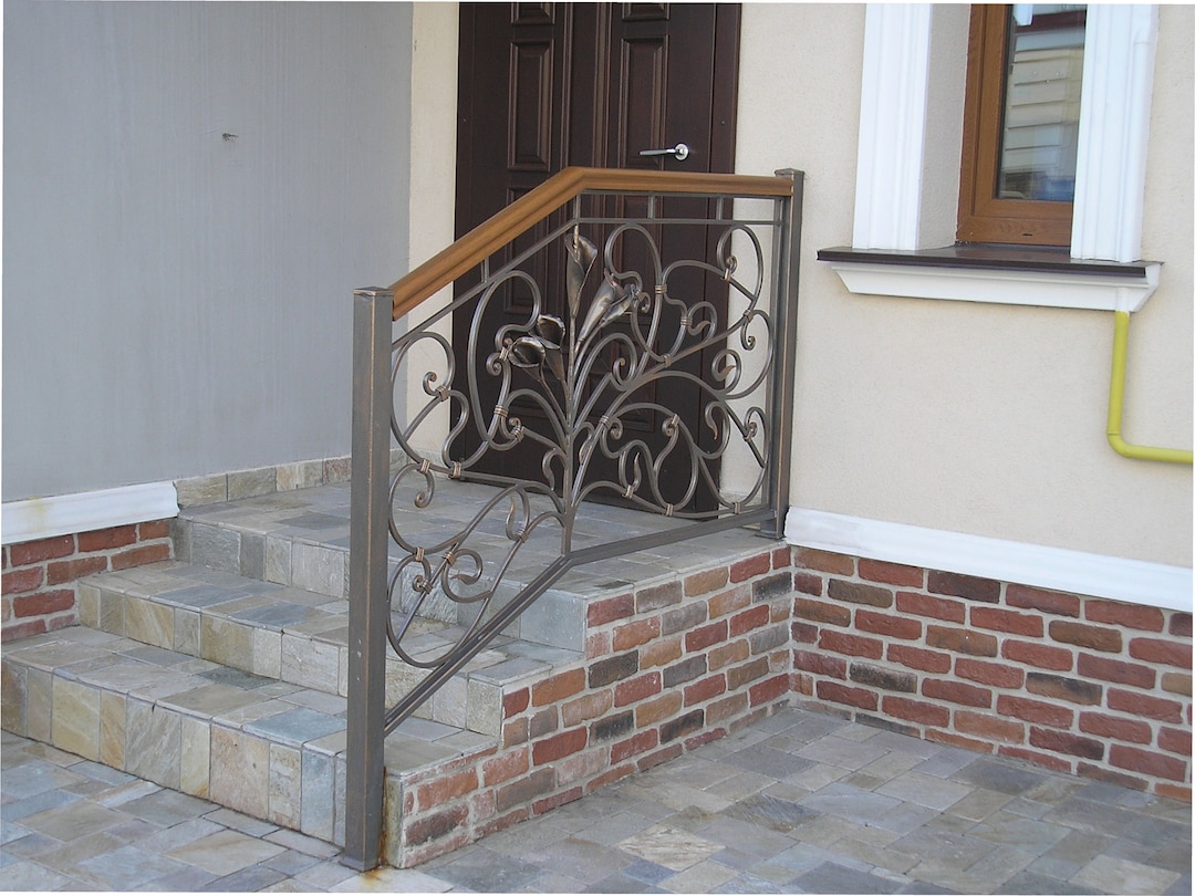 Custom Wrought Iron Stair Railings, Forged Balcony, Forged Stair ...