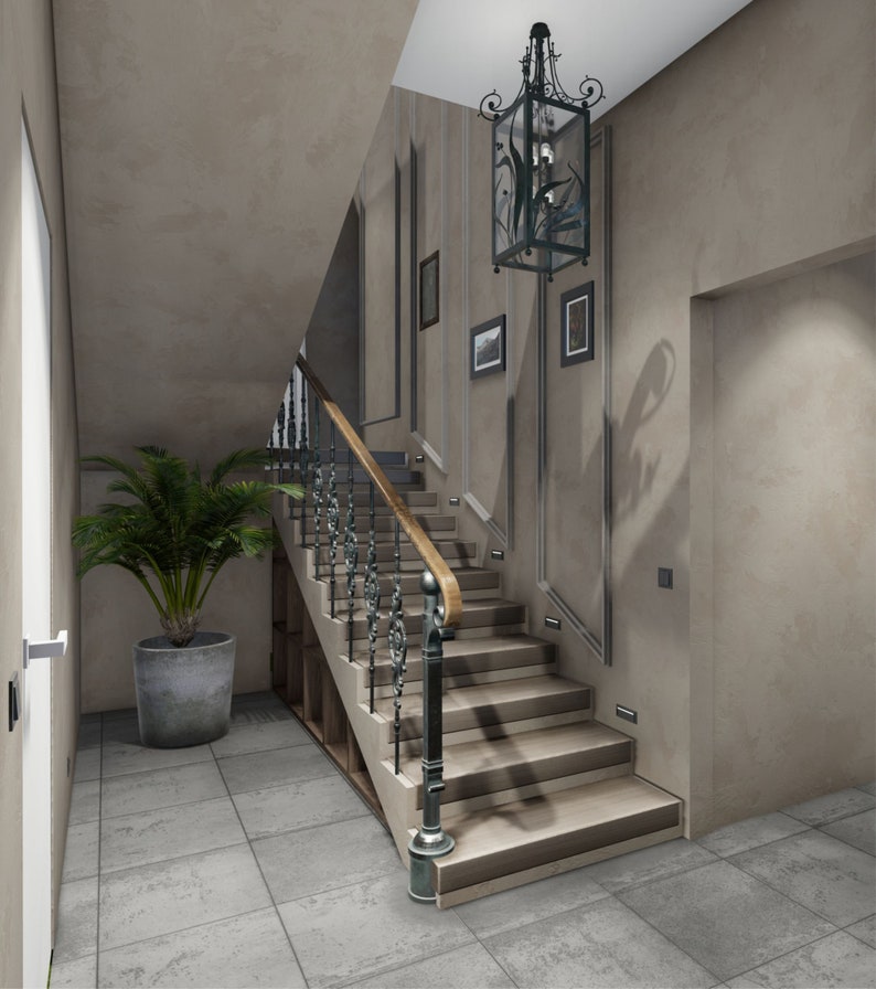 Custom Wrought Iron Balusters, Wrought Iron Stair Railing, Wrought Iron ...