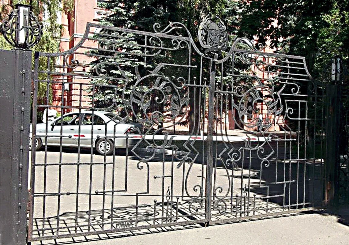 Custom Wrought Iron Gates Outdoor, Forged Gates, Unique Handmade ...